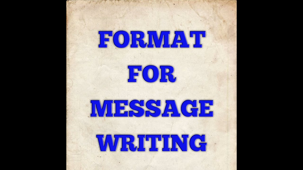 Message format (English grammar ) just in 8 minute - YouTube
