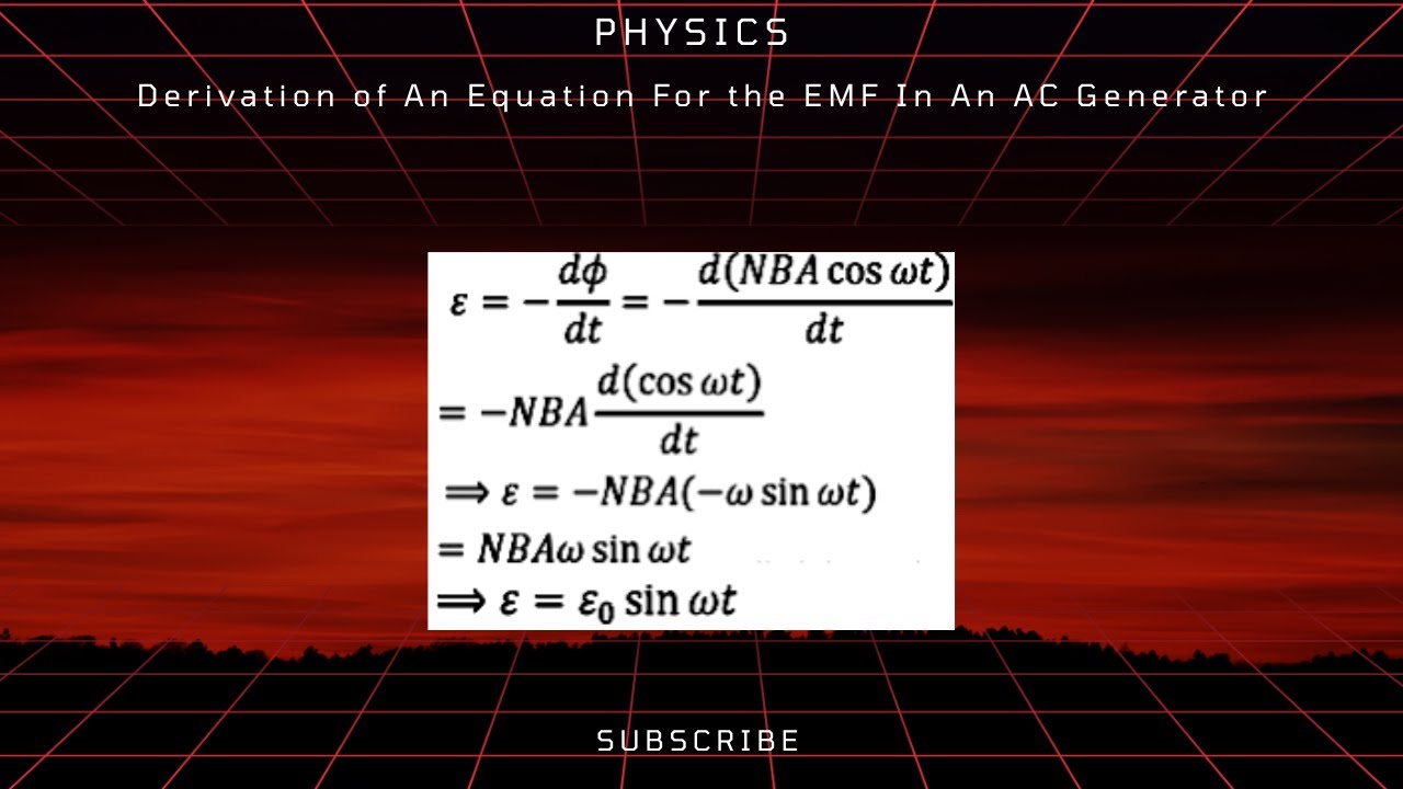 Derivation of An Equation For the EMF In An AC Generator - YouTube