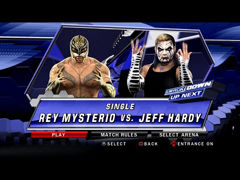 WWE SmackDown VS Raw 2010 PS3 - Rey Mysterio VS Jeff Hardy [2K][mClassic]