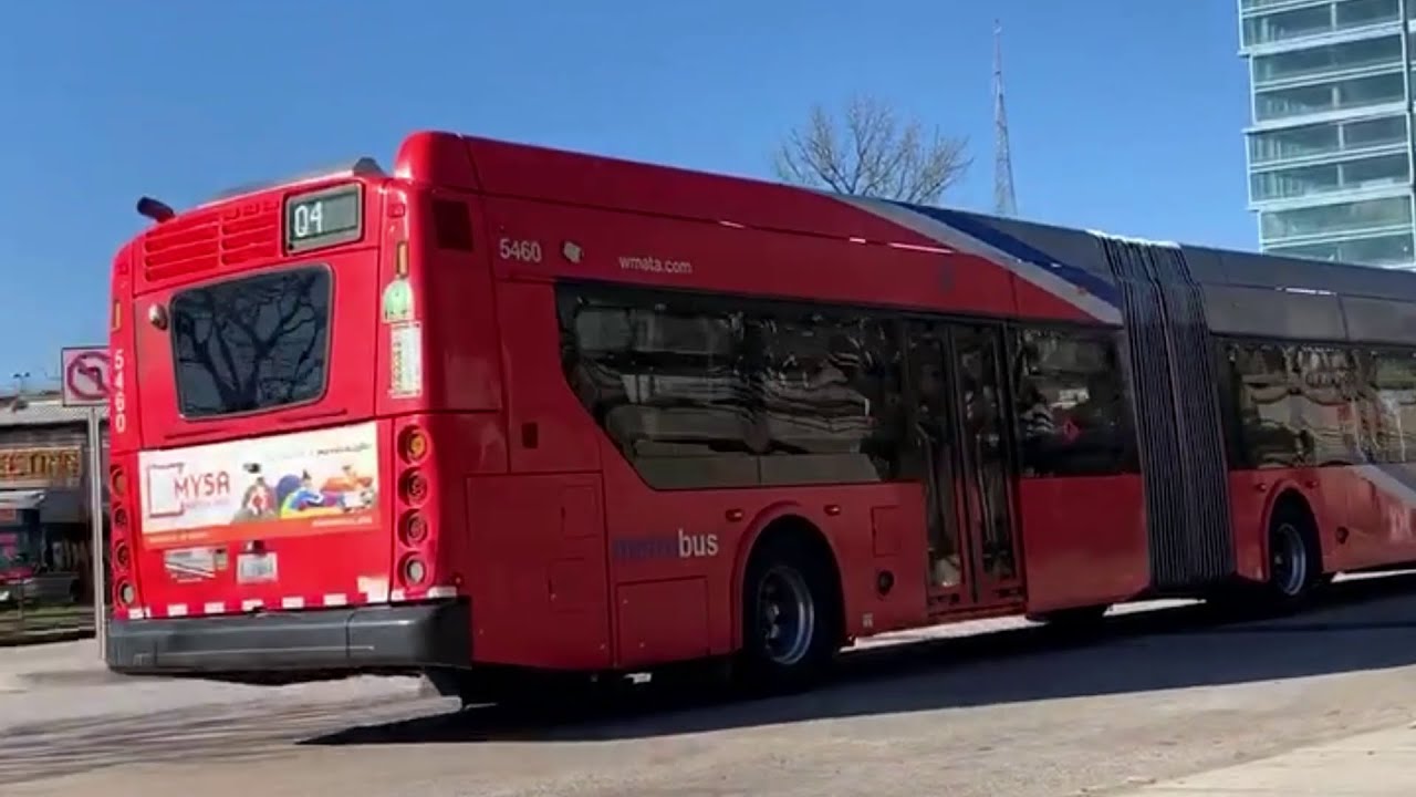 WMATA 2015 New Flyer XDE60 Articulated bus 5460 on Route Q4 to Silver ...