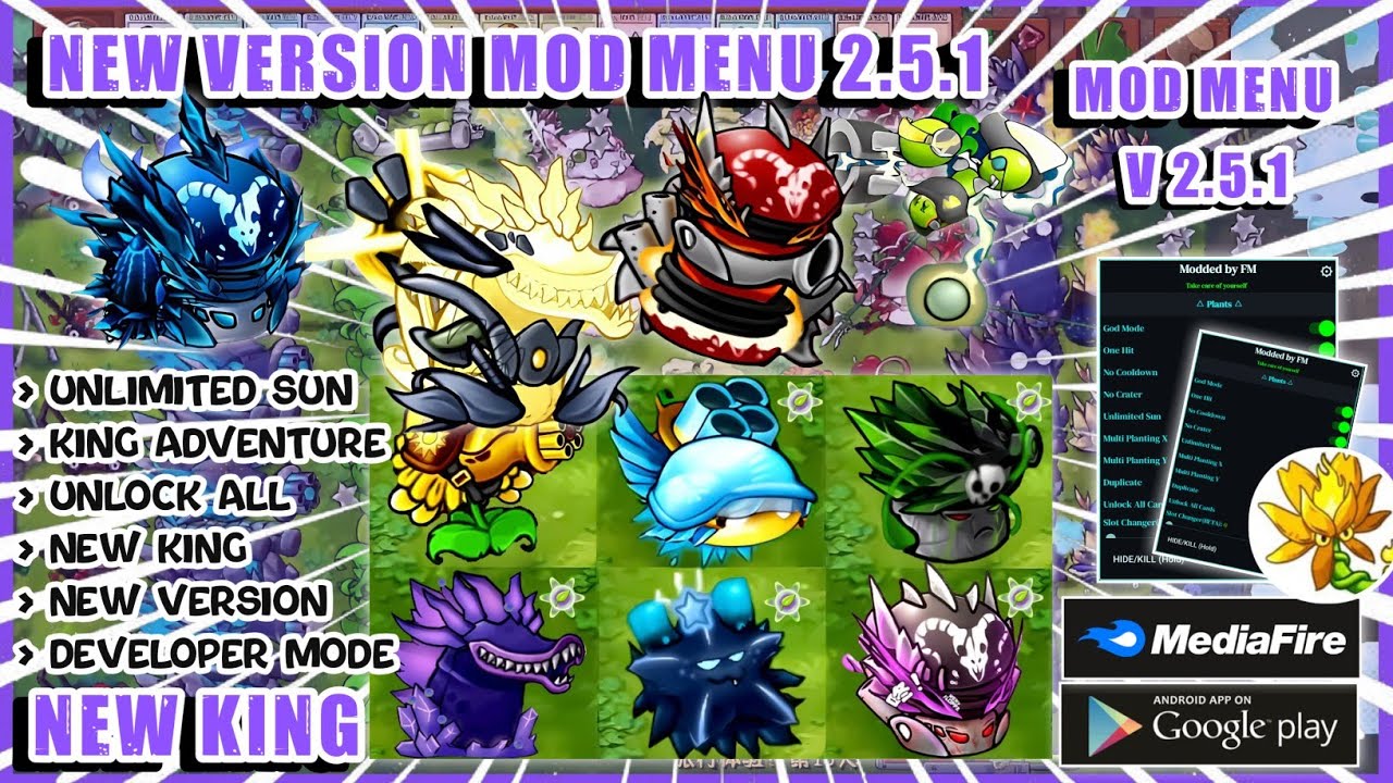 PVZ Fusion Mod Menu v2.5.1 Mod Version | 100+ New Features & New King ...