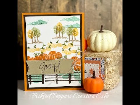 Card using the Scenic Pumpkin Patch Stamp Set and punch by Stampin’ Up ...