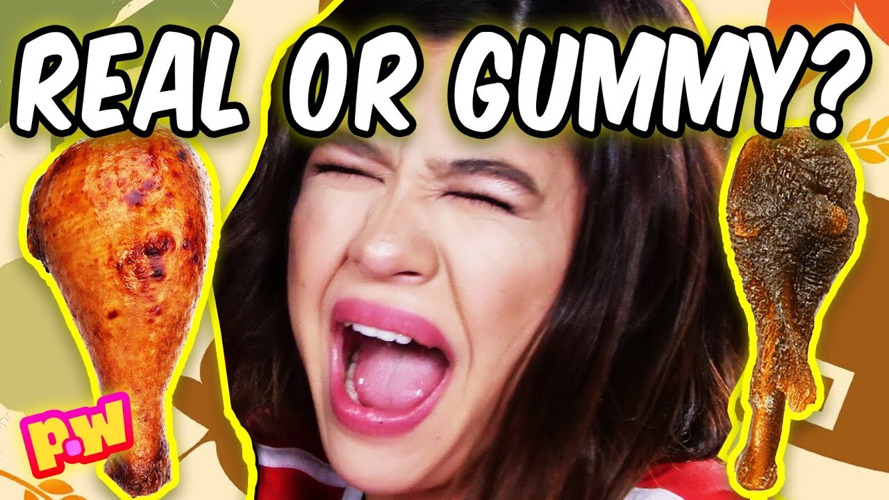 Gummy Food vs Real Food Challenge! (Holiday Dinner Edition!) Gummy vs ...