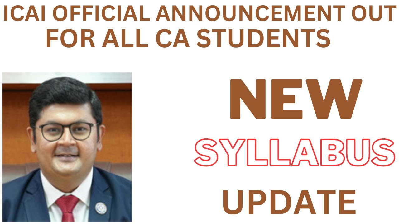 icai official announcement out for all ca students regarding new ...