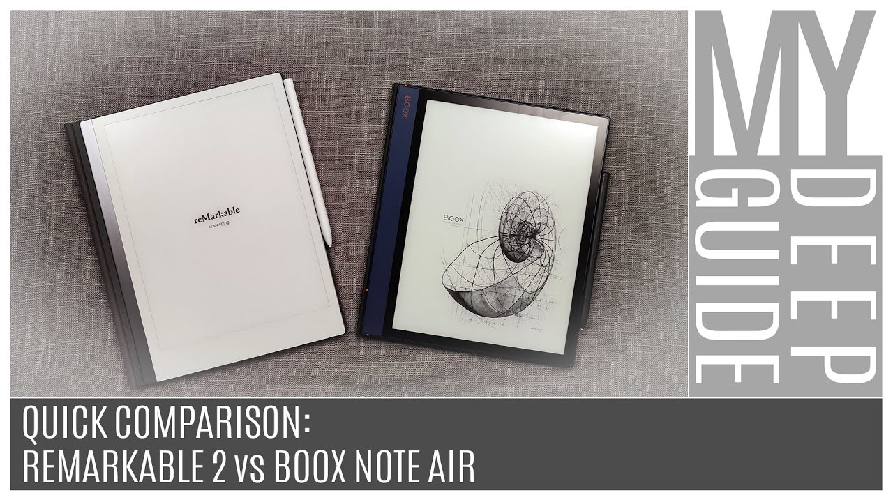 Quick Comparison: Remarkable 2 vs Boox Note Air - YouTube