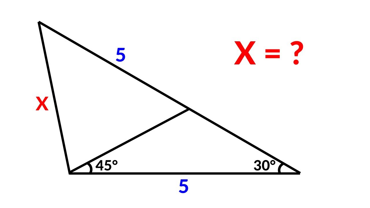 USA Math Olympiad Geometry Problem | Find the length X - YouTube