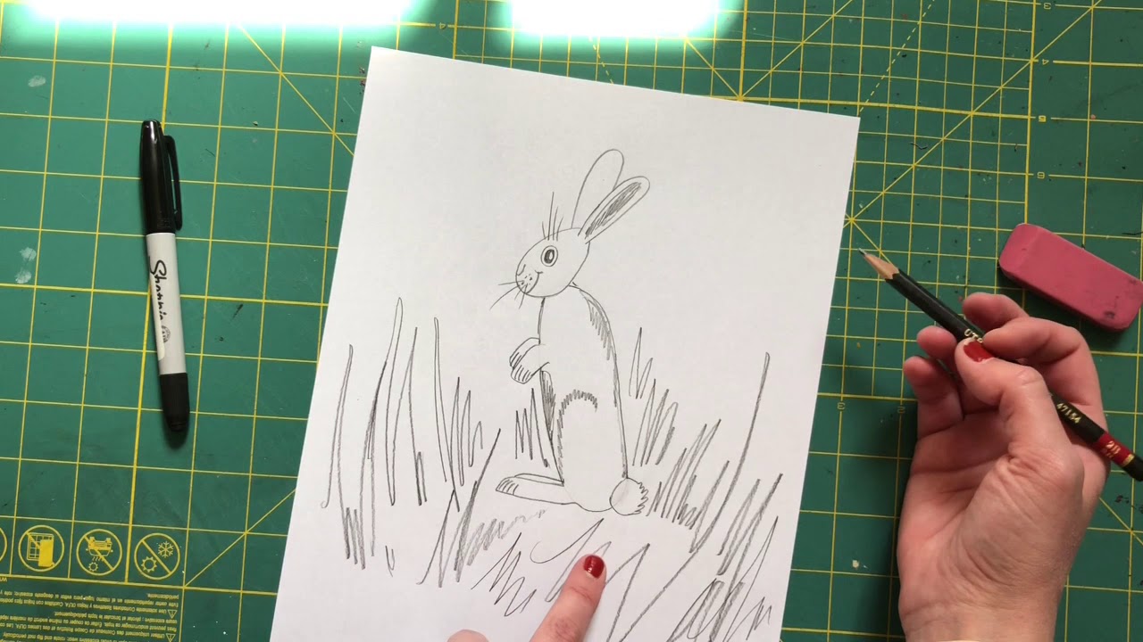 Easter Bunny - Guided Drawing - YouTube
