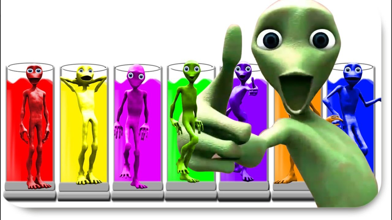 Learn colors with Green Alien Dame tu cosita FIFA Version 2050 Colored ...