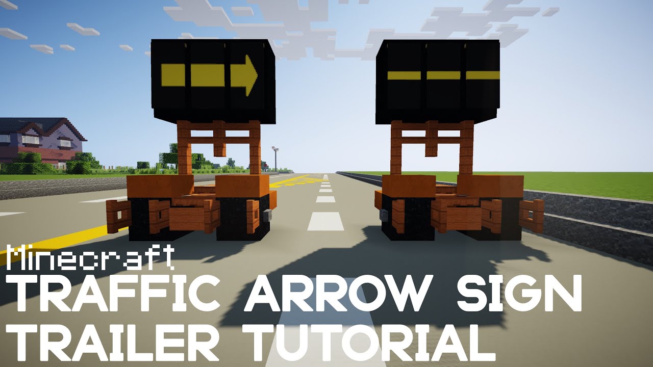 Minecraft Road Work Sign Trailer Tutorial - YouTube