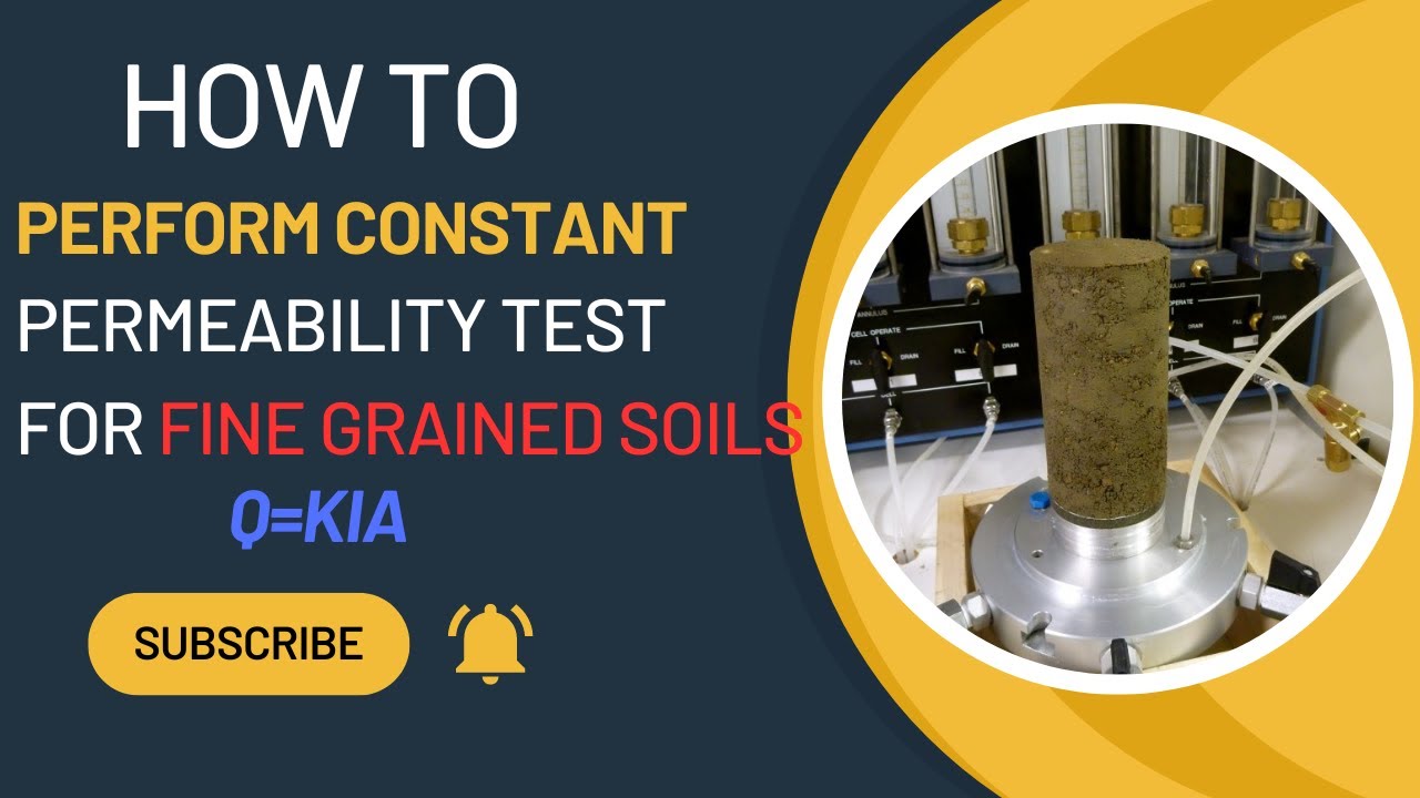 Determination of coefficient of permeability of fine grained soil | Constant head permeability ...