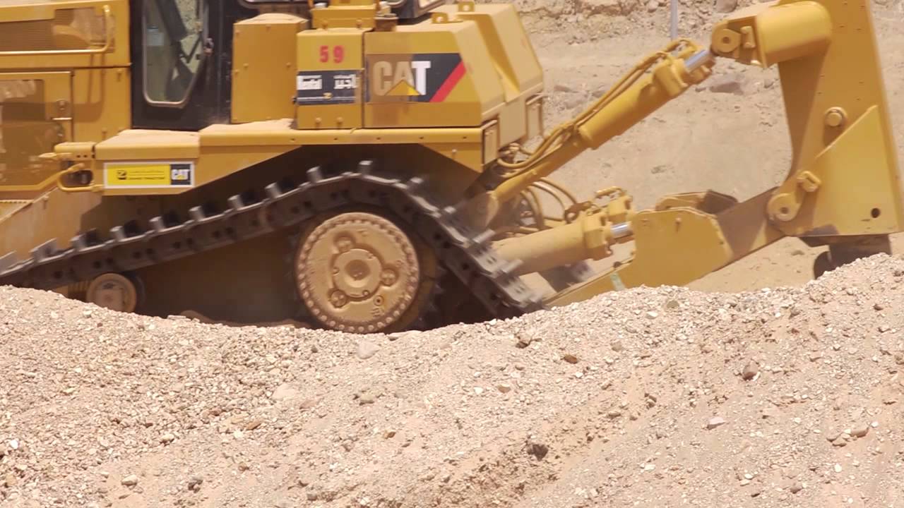 Cat® Track Type Tractor D9R Rented for Heavy Construction Jobsite - YouTube