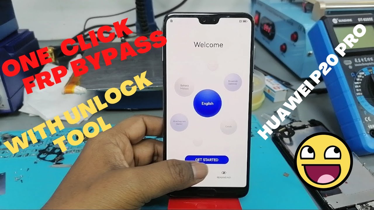 Huawei P20 Pro(CLT-L29) One Click Frp Bypass With Unlock Tool - YouTube