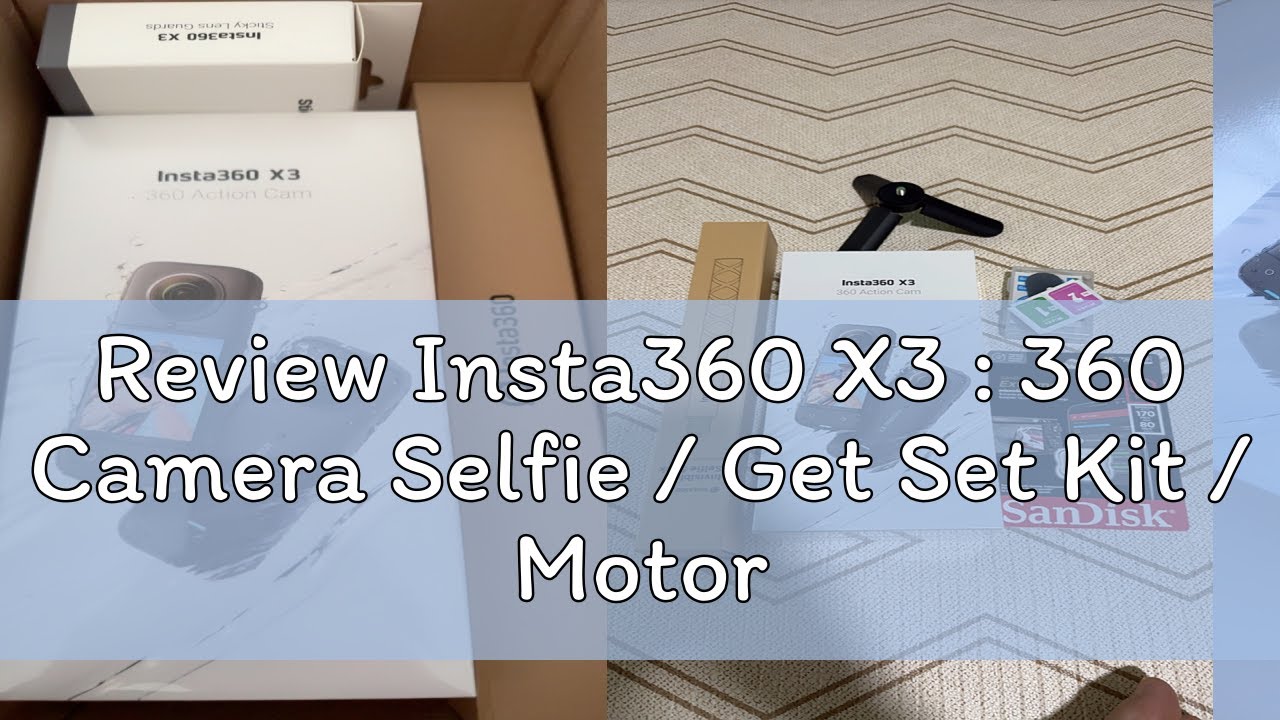 Review Insta360 X3 : 360 Camera Selfie / Get Set Kit / Motorcycle Kit ...
