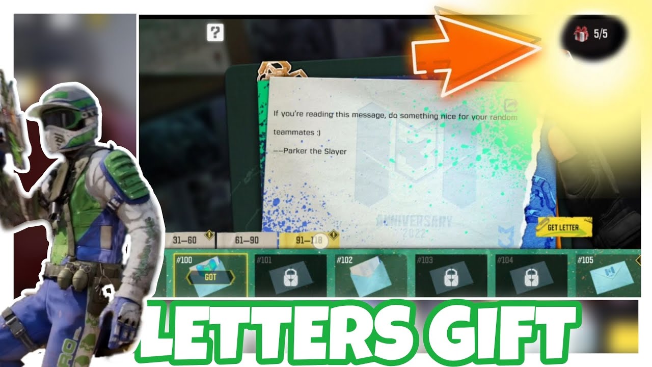 LETTERS GIFTS COMPLETE CODM ALL LOCATIONS - YouTube