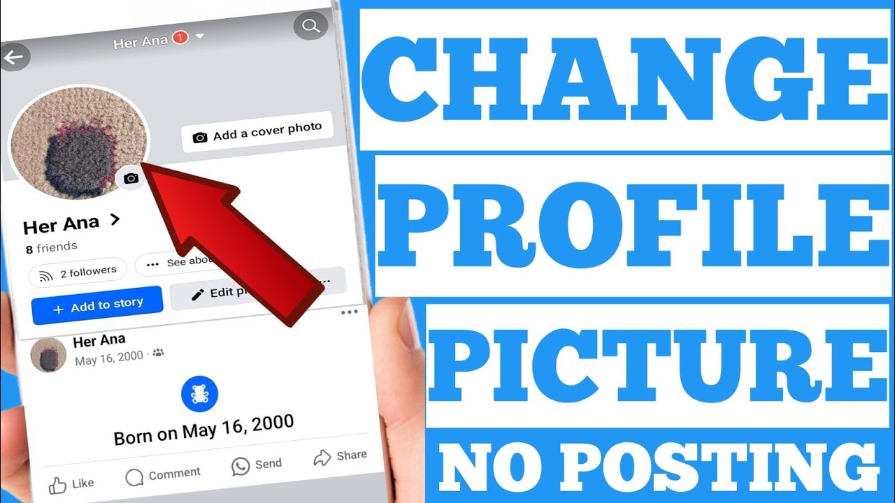 how to change facebook profile photo without posting - YouTube