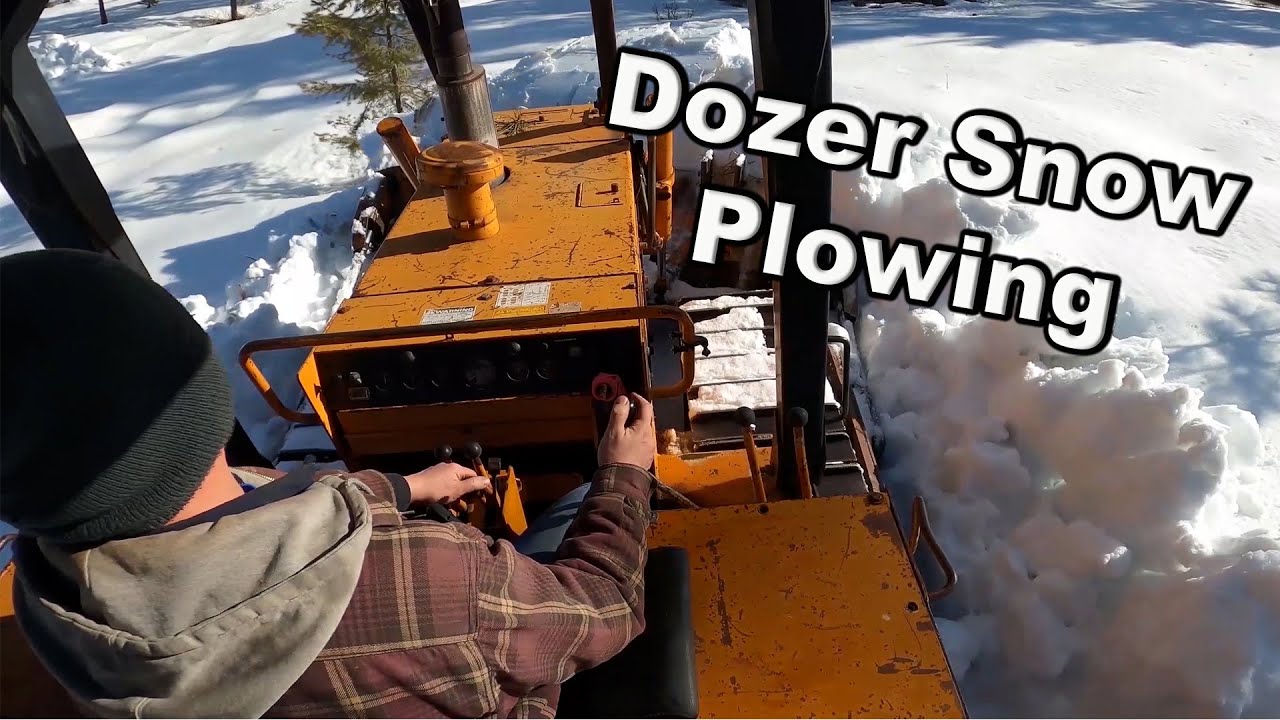 Plowing Snow With The Case 1450 Dozer - Idaho Mountains - YouTube