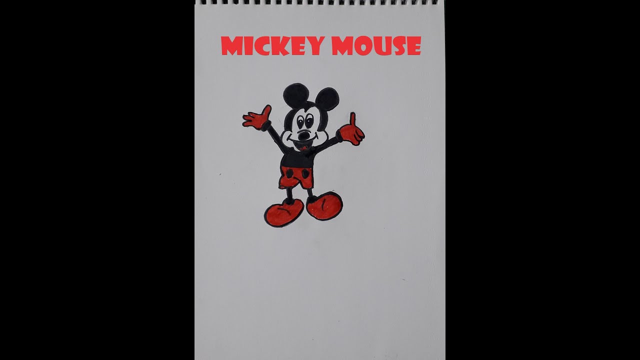 How To Draw A Mickey Mouse - YouTube