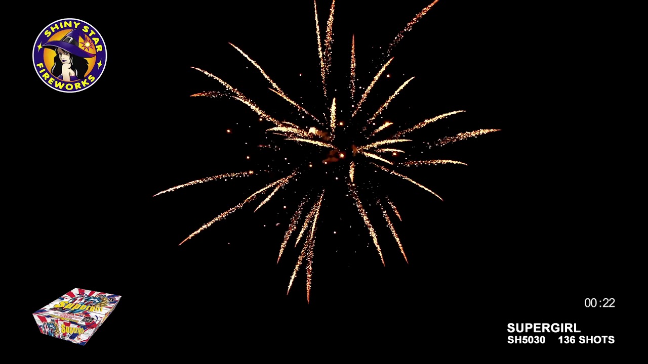 SH5030 SUPER GIRL--- SHINY STAR FIREWORKS - YouTube