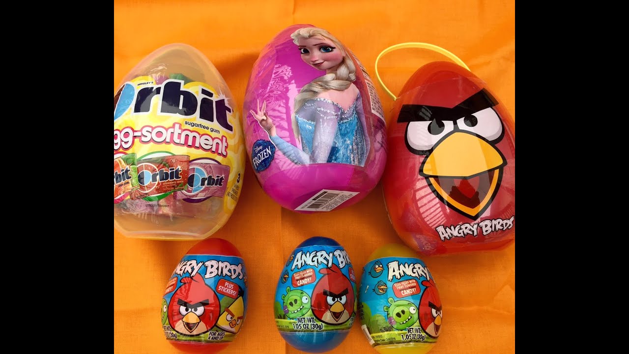 Surprise eggs 2- ANGRY BIRDS & ELSA - YouTube