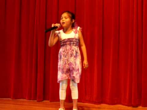 Bianca singing "When I Look At You" at school talent show...8 years old ...