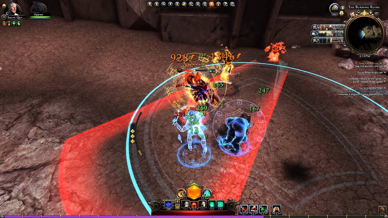 Neverwinter online (beta) - Devoted Cleric gameplay at Mount Hotenow ...