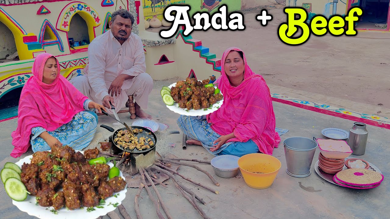 Anda + Beef 🥩 Recipe In Village Cooking Style | Village Food Secret ...