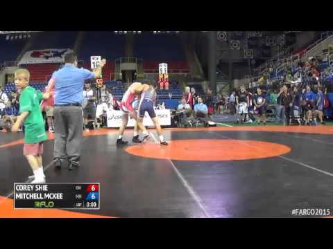 132 Semifinal - Mitchell Mckee (Minnesota) vs. Corey Shie (Ohio) - YouTube