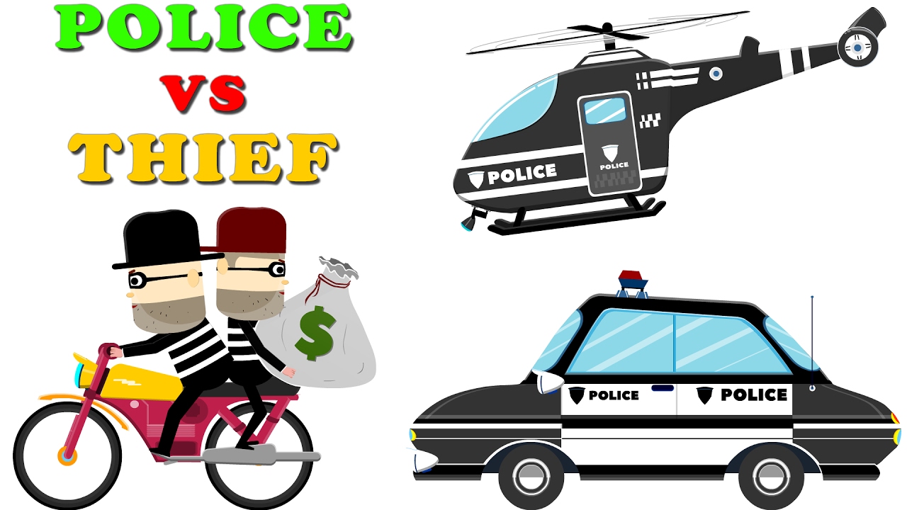 Police Car vs Thief | Learn Police Vehicles | Car Videos for Kids - YouTube
