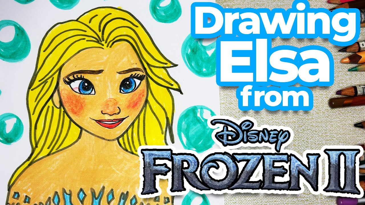 ️How to Draw Princess Elsa from Frozen 2 ️ - YouTube