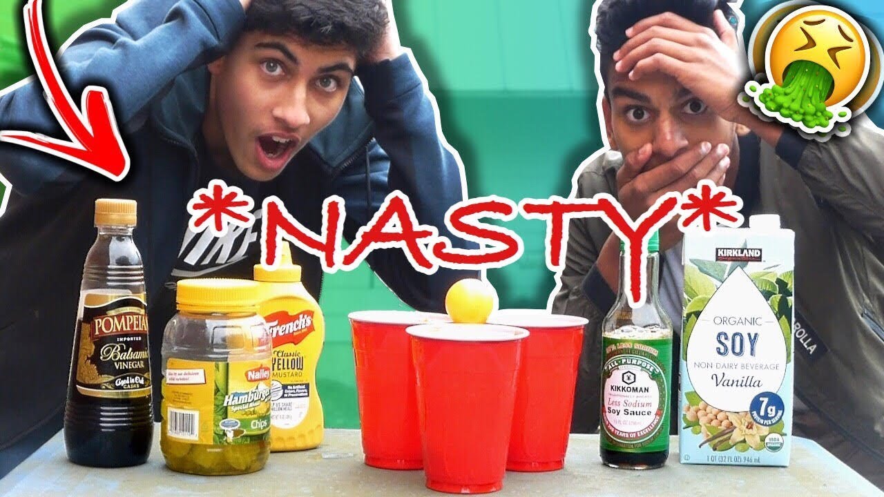 DISGUSTING BEER PONG WITH PLASMONIX!!!! (**NASTY DRINKS MUST WATCH ...
