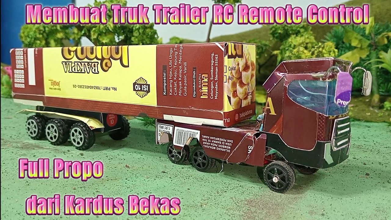 Membuat Mainan Truk Trailer RC Remote Control Full Propo dari Kardus ...