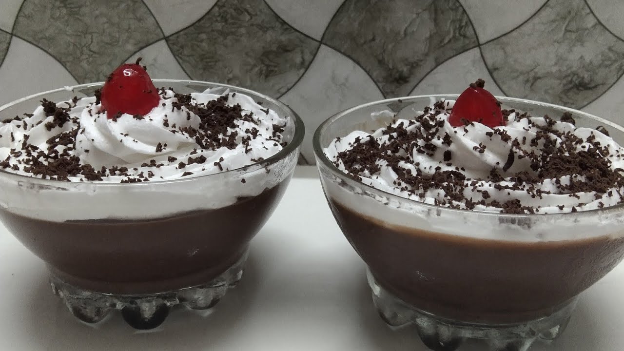 BLACK FOREST PUDDING Fiza kitchen - YouTube