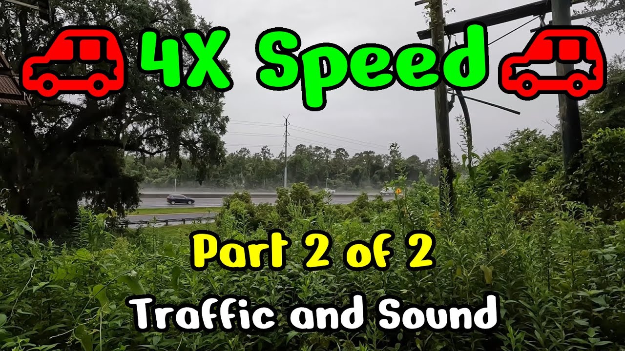 🚗4X Speed🚗 I-10 Traffic and Sound Behind the Billboards Part 2 of 2 ...