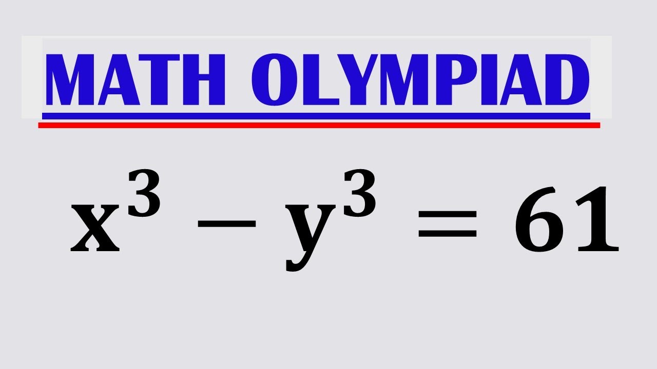 How to Solve Math Olympiad Algebra Problem for "X" & "Y"? - YouTube