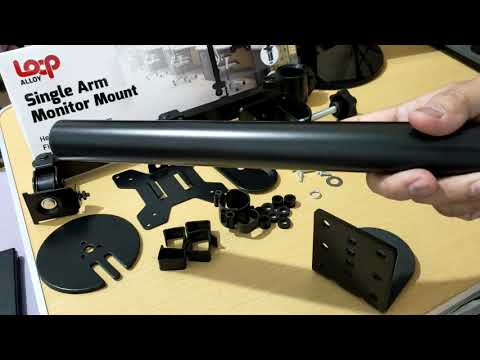 Unboxing & Assembling of Loop Alloy Single Arm Monitor Mount - YouTube