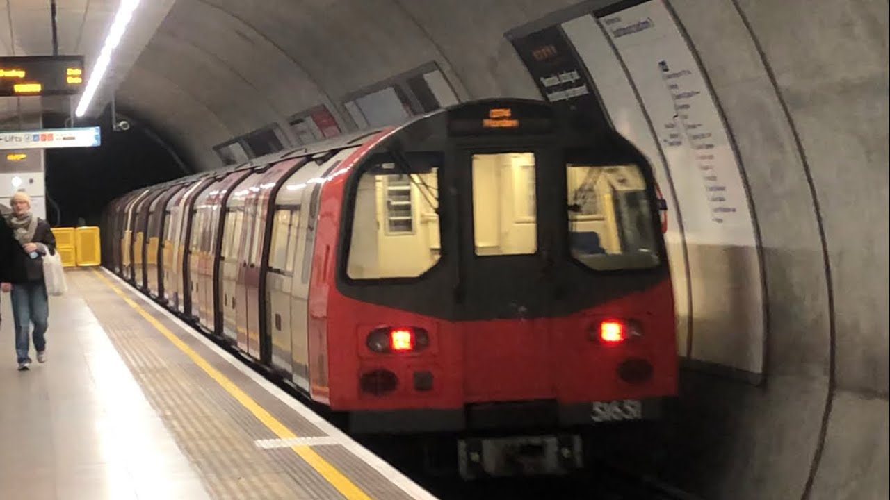 Northern line 1995TS departing Bank - YouTube