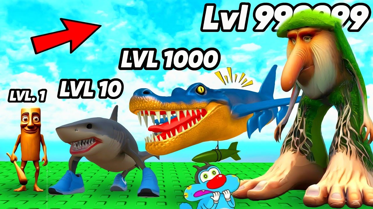 OGGY Evolving a Tung Tung Sahur To Max Level in Roblox Brainrot Evolution - YouTube