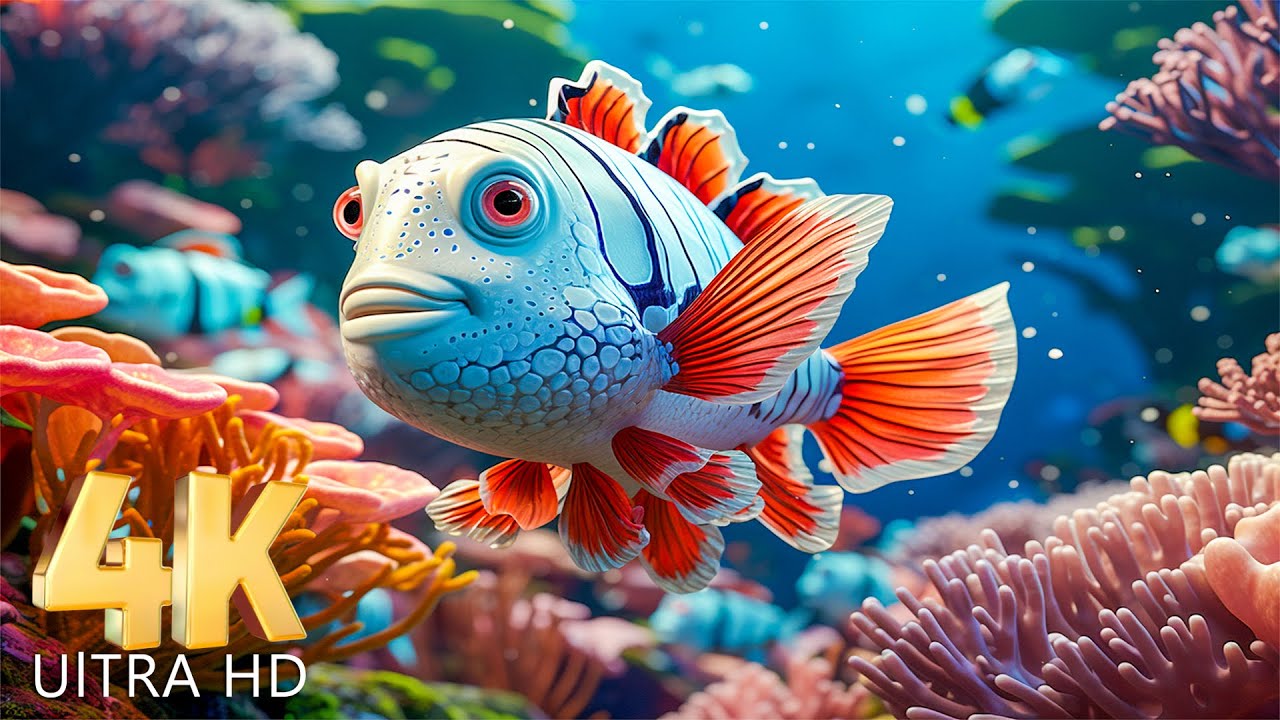 Aquatic Daydreams 🐳- Coral Reefs and Colorful Sea Life - Relaxing Music ...
