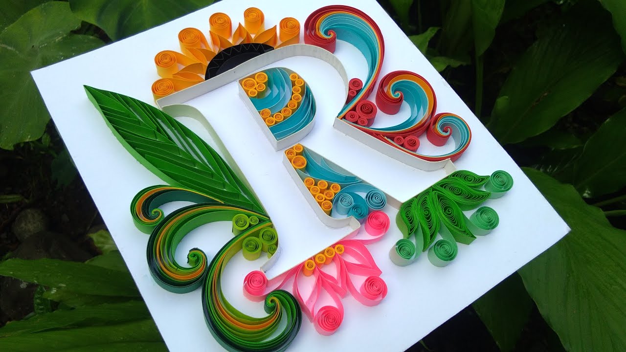 Quilling Typography Tutorial|Paper quilling letter] How to make letter ...
