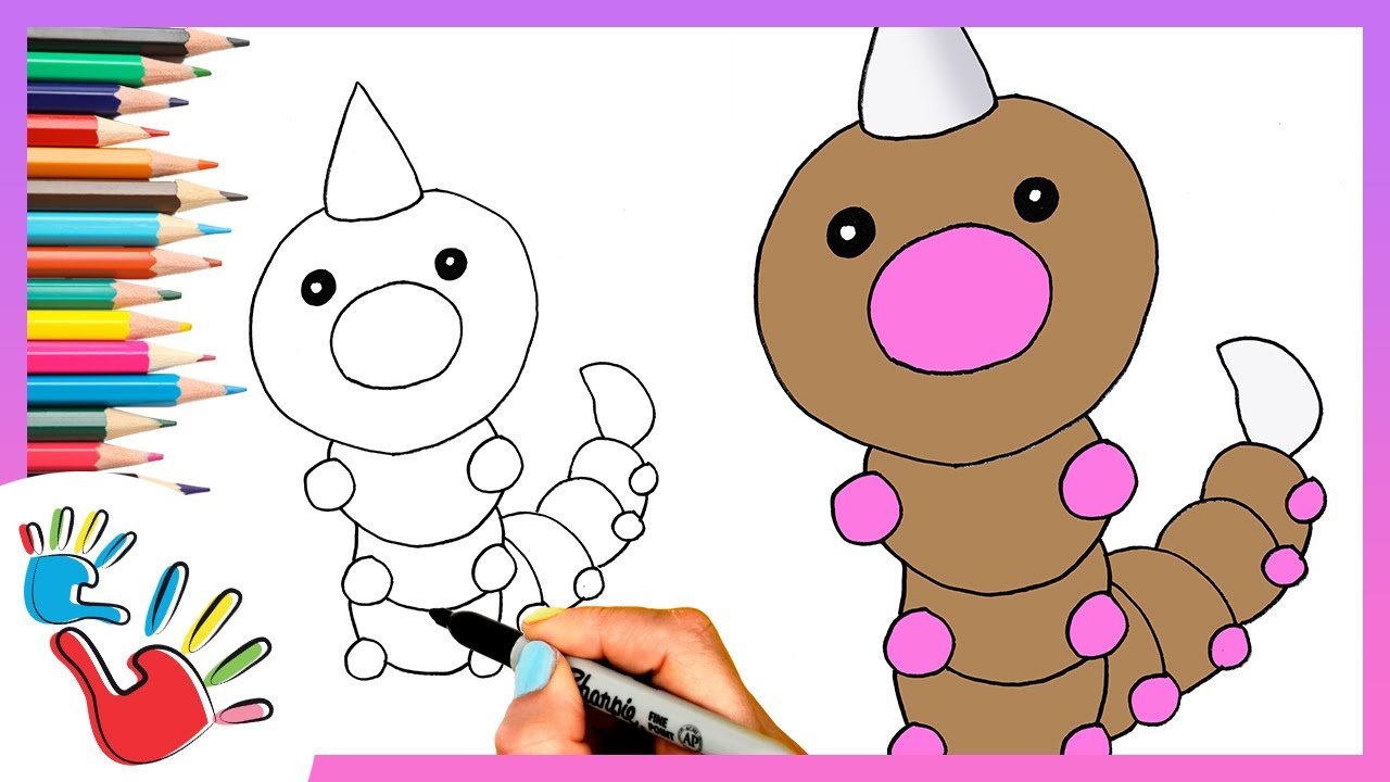 How to Draw Weedle from Pokemon | Easy Step-by-Step Tutorial for Kids ...