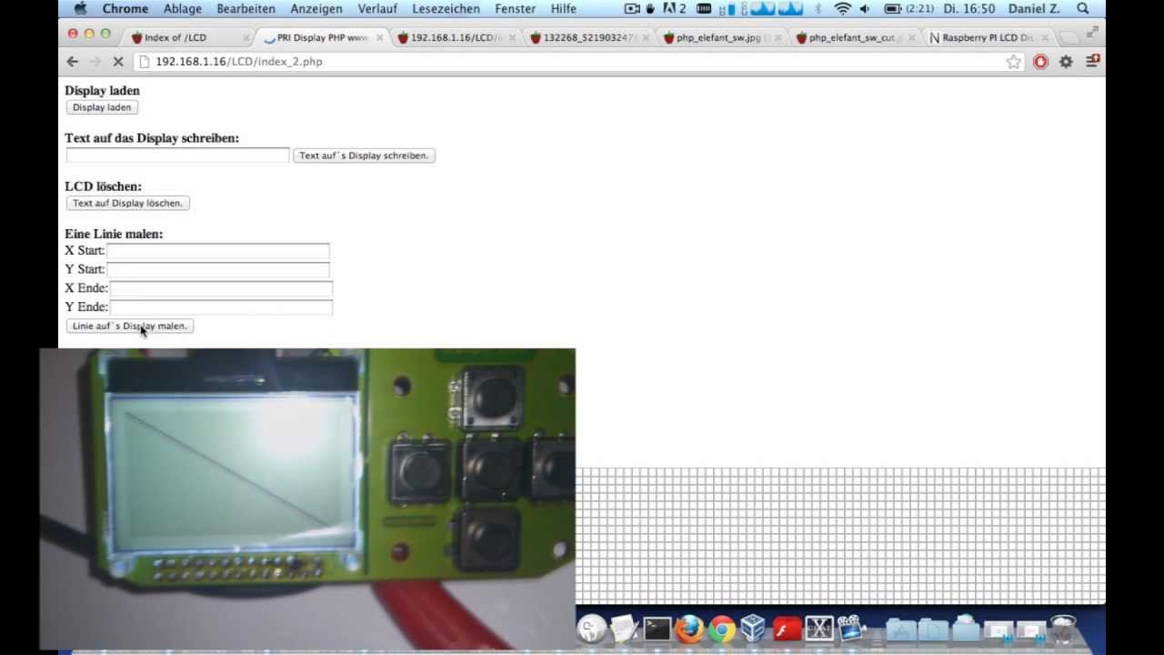 Raspberry PI LCD Display mit PHP Version 2 - YouTube