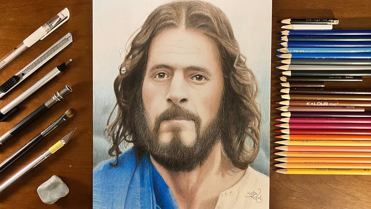 Drawing Jesus - Timelapse (Jonathan Roumie) - The Chosen 🐠 | The Pencil ...