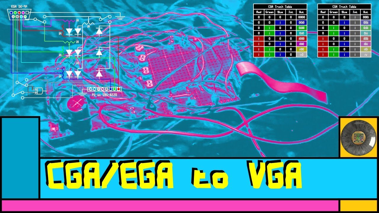 CGA/EGA to VGA on a budget - YouTube