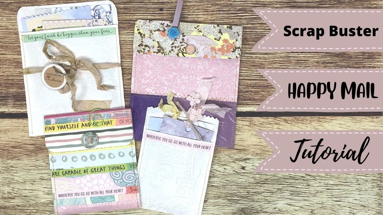 Scrap Buster Paper Scraps! Snail Mail Happy Mail Ideas - YouTube