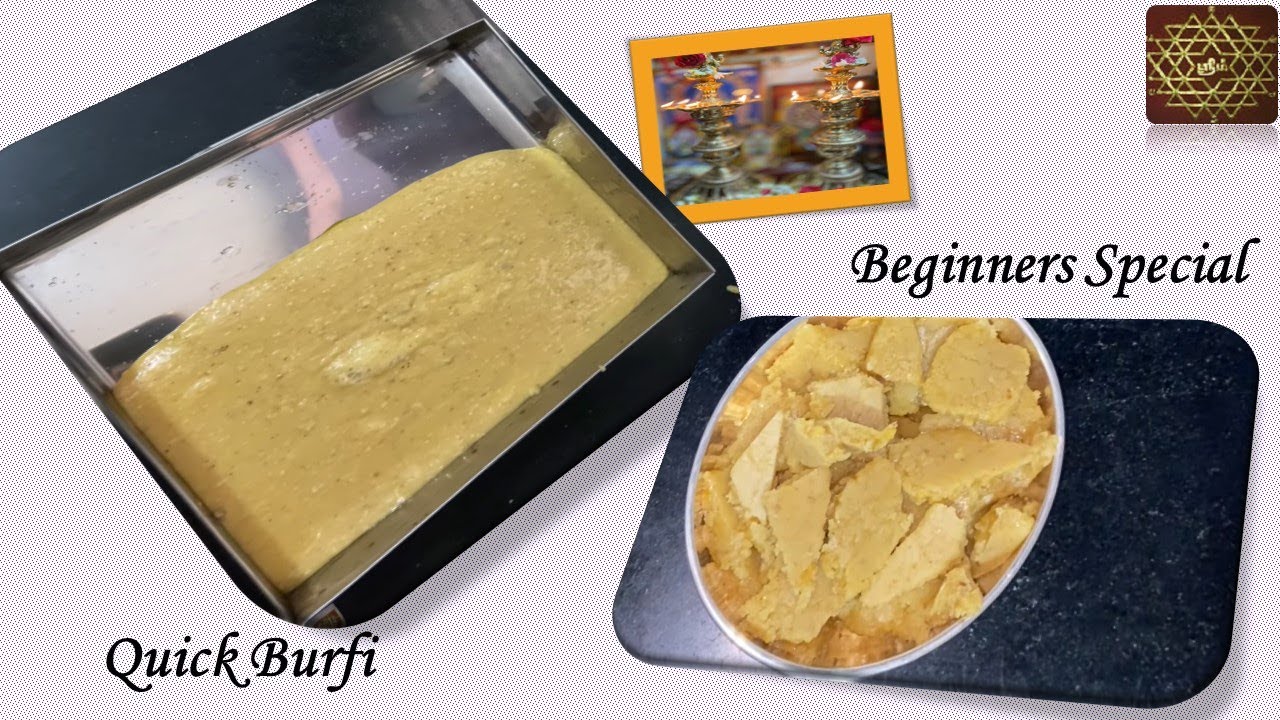 Diwali Quick Sweet - Beginners Special - 7 Cup Burfi Recipe - YouTube