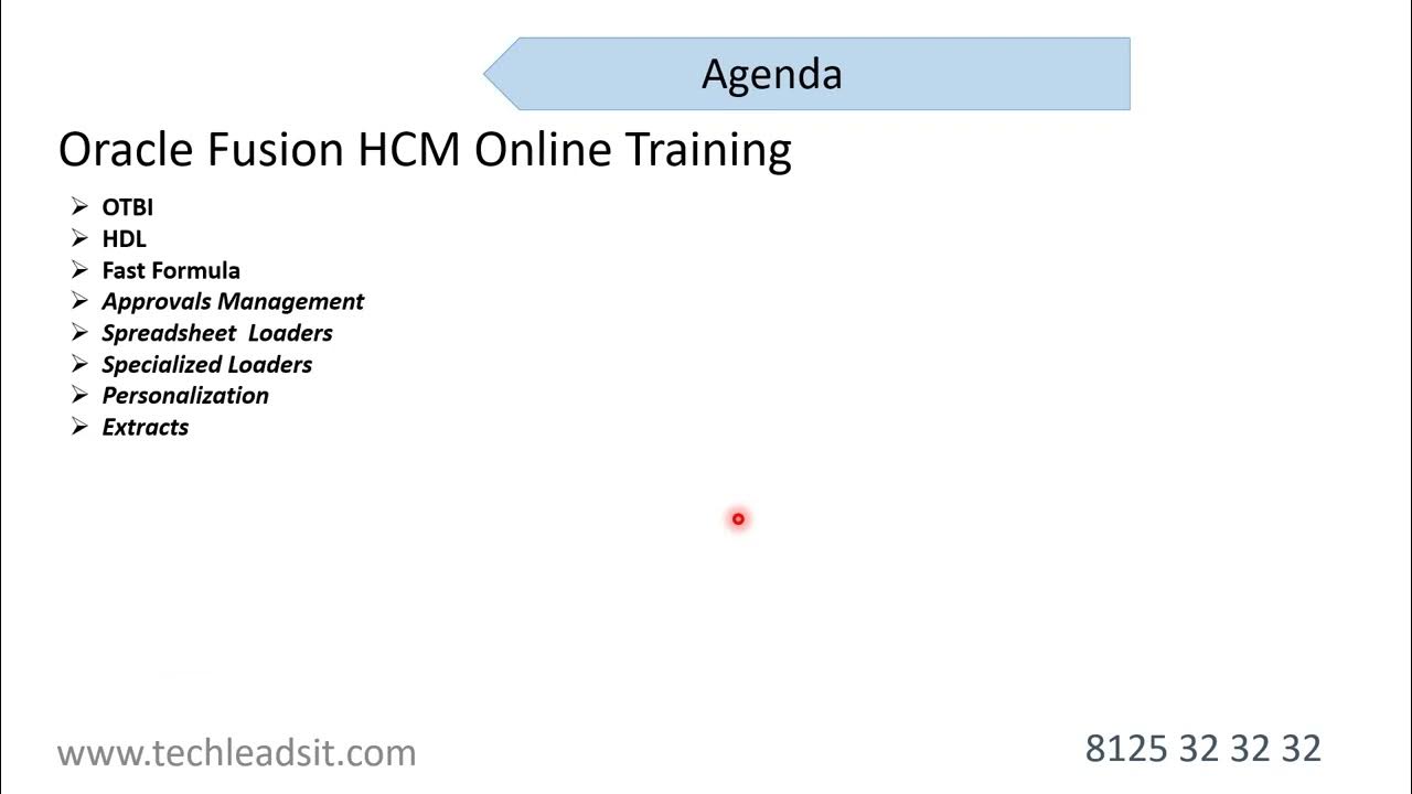 Deep Dive into Oracle Fusion HCM Training Course Modules & Fusion ...