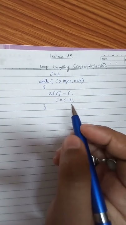 loop unrolling with example in compiler design - YouTube