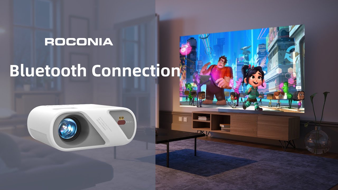 Roconia Projector： How to use Bluetooth function？ - YouTube
