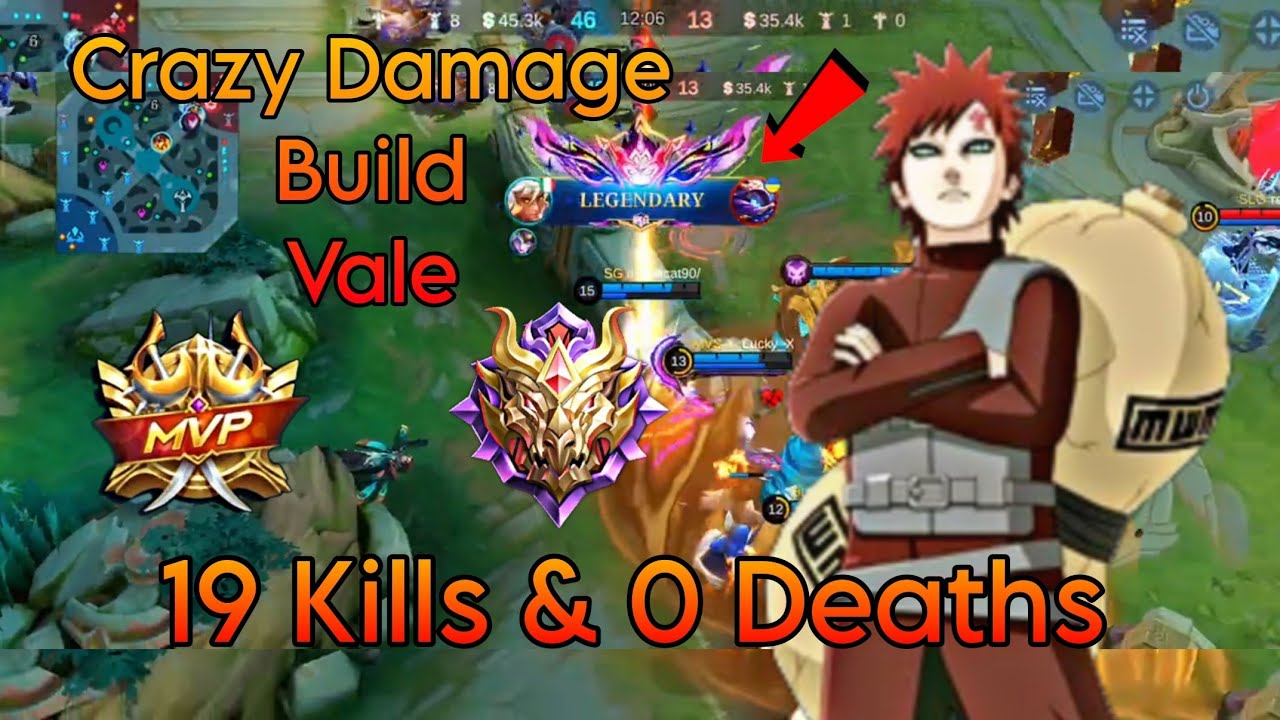 19 KILLS, 0 DEATHS!! 😱 Vale (Gaara Skin) LEGENDARY Domination | Mobile ...