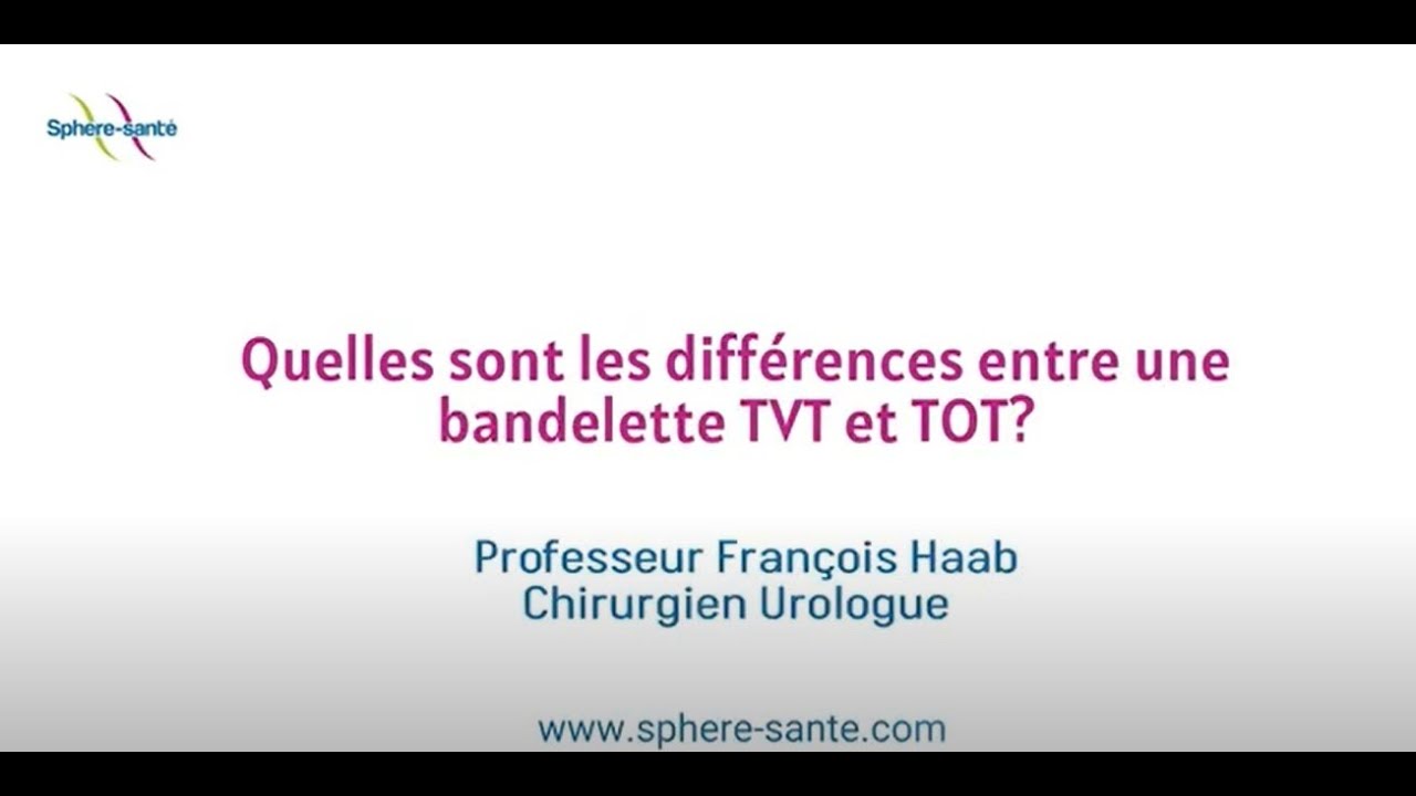 Les différences entre une bandelette TVT et TOT - YouTube
